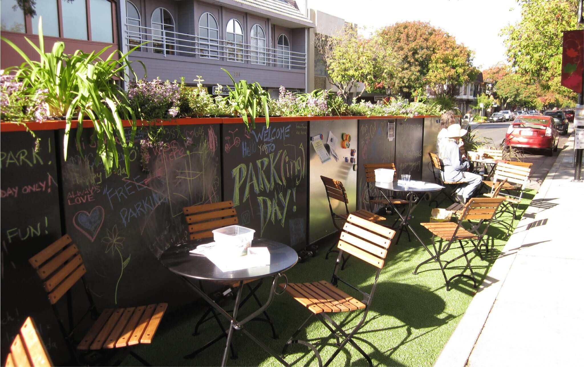 Los Parklets: un estacionamiento para la gente - Transecto